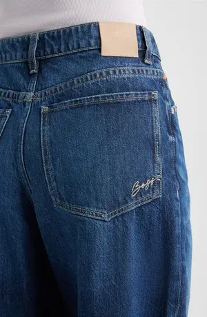 Hugo Boss Slouchy Nonstretch-denim Jeans With Raw Hem