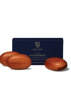 CASWELL-MASSEY Woodgrain Sandalwood Bar Soap - 3-soap Set