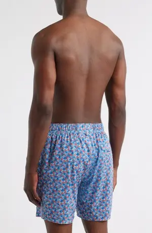 Johnnie-o Printed Swim Trunks - Navy