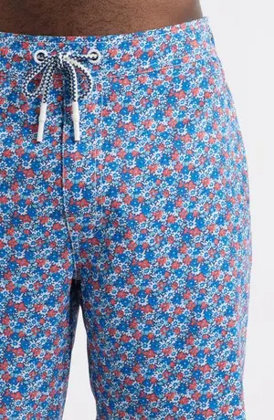 Johnnie-o Printed Swim Trunks - Navy