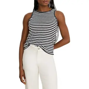 NIC+ZOE Stripe Rib Tank - Indigo Multi