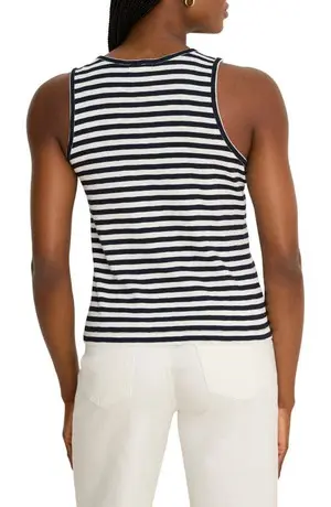 NIC+ZOE Stripe Rib Tank - Indigo Multi