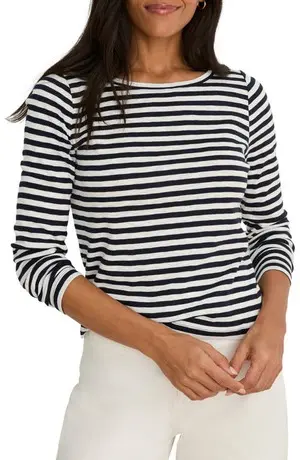 NIC+ZOE Cape Stripe Rib T-shirt
