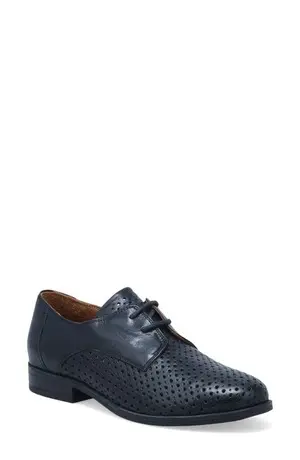 Miz Mooz Issa Perforated Leather Derby - Black