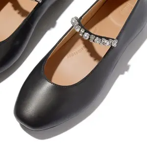Fitflop Delicato Pearl Crystal Ballerinas - Black