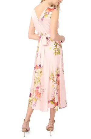 Ted Baker London Floral Satin Midi Dress