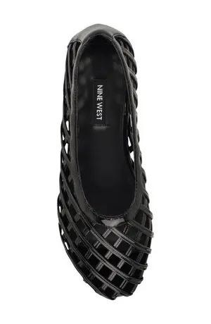 Nine West Dippy Woven Ballet Flat - Black