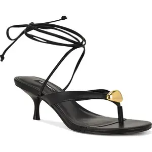 Nine West Ankle Wrap High Heel Sandals - Black