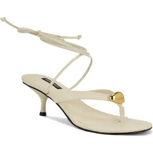 Nine West Ankle Wrap High Heel Sandals - Ivory