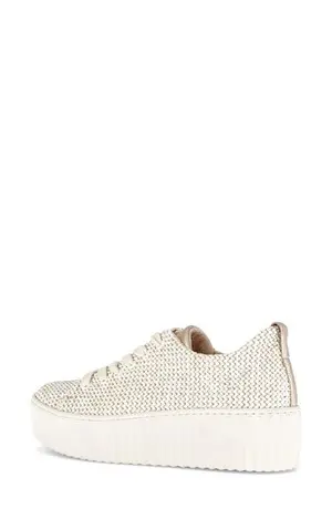 Gabor Woven Platform Sneakers - Oak
