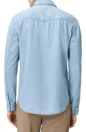 John Varvatos Marshall Coated Western Snap-up Shirt