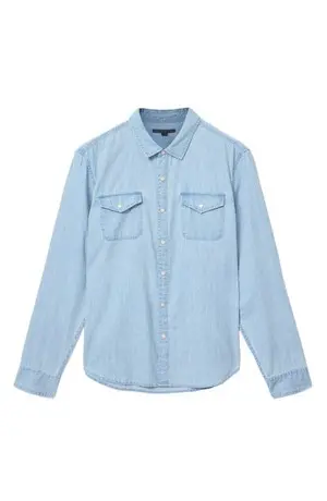 John Varvatos Marshall Coated Western Snap-up Shirt