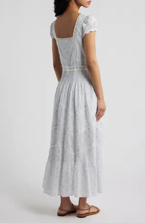 LoveShackFancy Aurela Lace Trim Maxi Dress