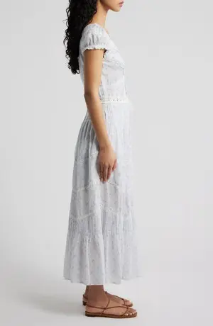 LoveShackFancy Aurela Lace Trim Maxi Dress