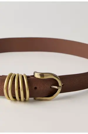 Free People Rori Leather Belt - Cognac