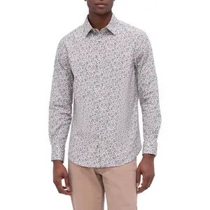 Bugatchi Julian Shaped Fit Geo Print Button-up Shirt - Willow