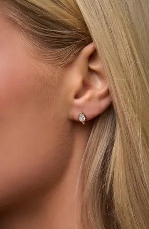 Lili Claspe Rhea Pear Cut Huggie Hoop Earrings