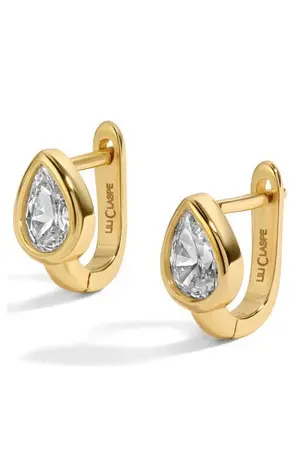 Lili Claspe Rhea Pear Cut Huggie Hoop Earrings