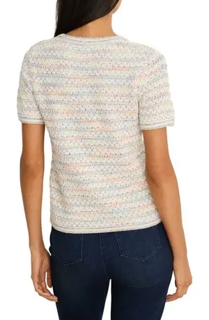 NIC+ZOE Palette Mix Cotton Blend Sweater Top