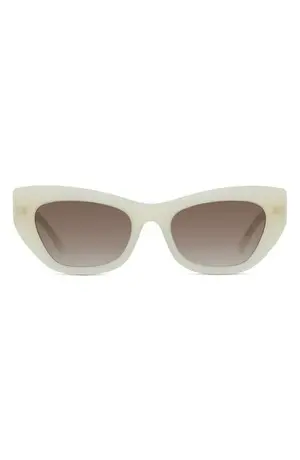 Givenchy City 54mm Cat Eye Sunglasses - Ivory/gradient Brown