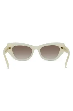 Givenchy City 54mm Cat Eye Sunglasses - Ivory/gradient Brown