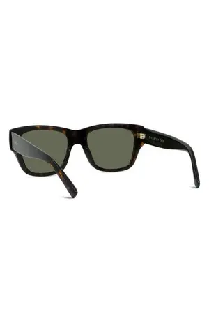 Givenchy City 53mm Geometric Sunglasses - Dark Havana/green