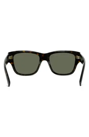 Givenchy City 53mm Geometric Sunglasses - Dark Havana/green