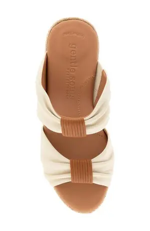 Gentle Souls Gracious Espadrille Platform Wedge Slide Sandal