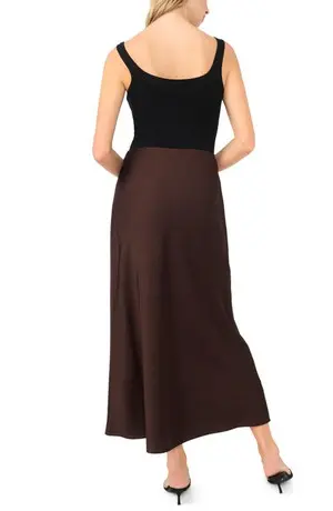 Halogen Flared Maxi Skirt - Mole