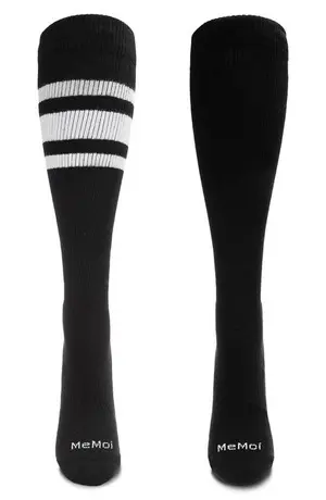 MEMOI Assorted 2-pack Knee-high Compression Socks - Black