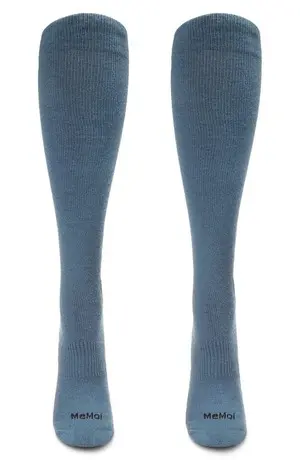 MEMOI Assorted Merino Wool-blend Knee High Socks 2-pack - Gray