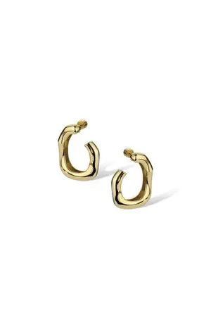 RETRO CHIC Root Hoop Earrings - Gold