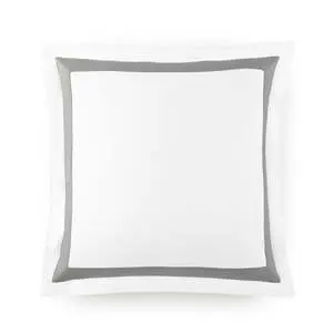 PEACOCK ALLEY Soprano Trim Sateen Sham - Pewter
