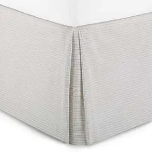 PEACOCK ALLEY Maddox Plaid Bed Skirt - Pewter