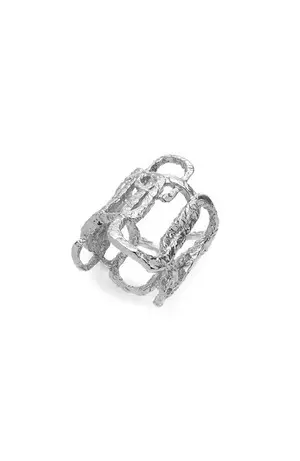 RETRO CHIC Roman Arc Ring - Silver