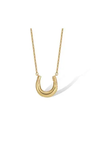 RETRO CHIC Leaf Pendant Necklace - Gold