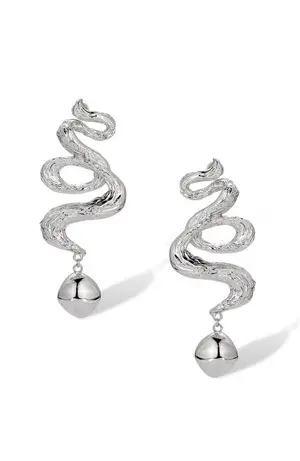 RETRO CHIC Wave Dangle Earrings