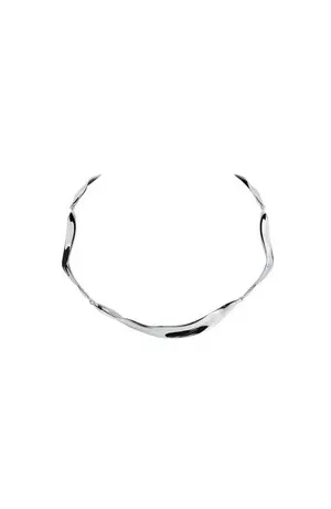 RETRO CHIC Ripple Necklace - Silver