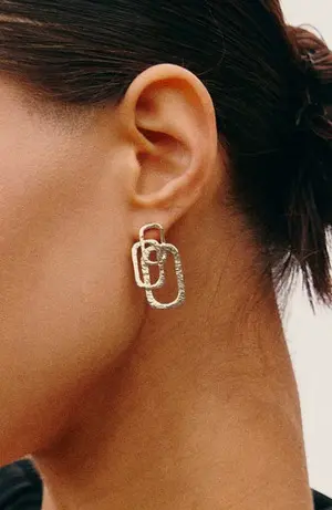 RETRO CHIC Roman Arc Earrings - Silver