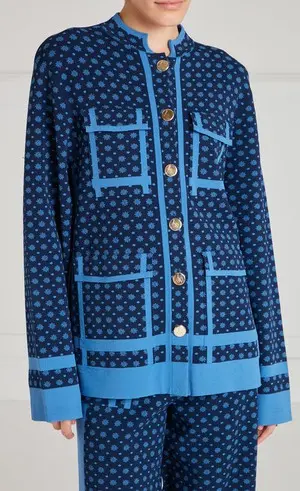 TEMPERLEY LONDON Ditzie Knit Jacket - Twilight