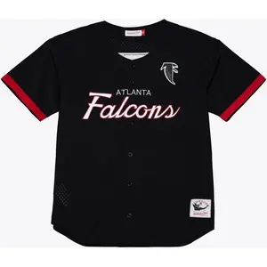Mitchell & Ness Atlanta Falcons Head Coach Mesh Full-button Fashion Jersey - Black