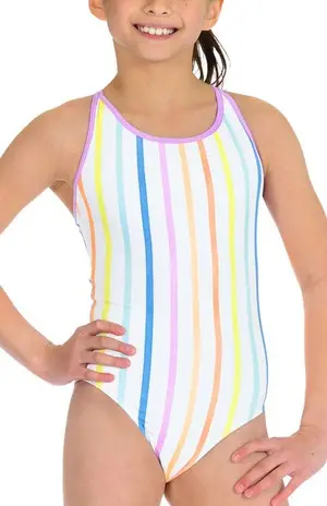 DESTIRA Strappy One Piece Swimsuit - Candy Stripes