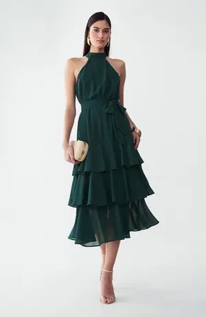 BWLDR Tony Midi Dress - Emerald