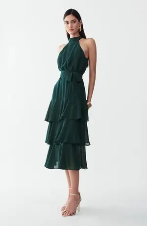 BWLDR Tony Midi Dress - Emerald