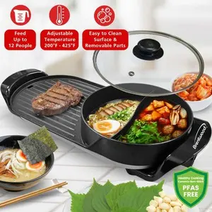 BRENTWOOD Electric Hot Pot And Korean Bbq Grill
