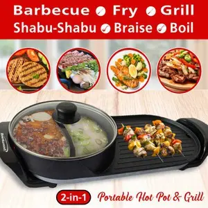 BRENTWOOD Electric Hot Pot And Korean Bbq Grill