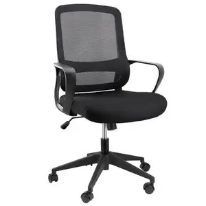 ELAMA Mid Back Adjustable Office Chair - Black
