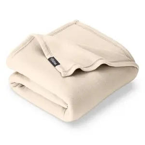 BARE HOME Lightweight Polar Fleece Blanket - Sand