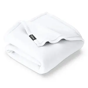 BARE HOME Lightweight Polar Fleece Blanket White