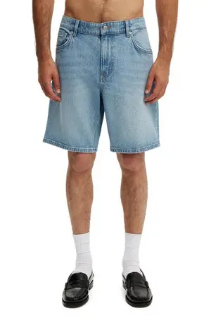 COTTON ON Loose Straight Denim Short River Blue